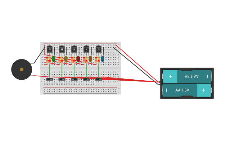 Circuit Design Water Level Indicator Tinkercad