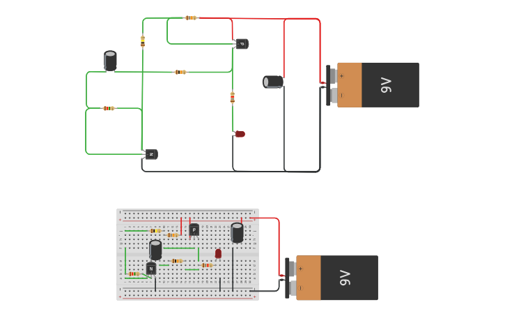 Circuit design LED Pilot Light - Tinkercad