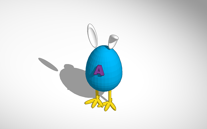3D design Easter egg decoration - Tinkercad