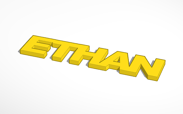 3D design Ethan Hagan Inatials - Tinkercad