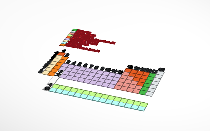 3D design The periodic table - Tinkercad