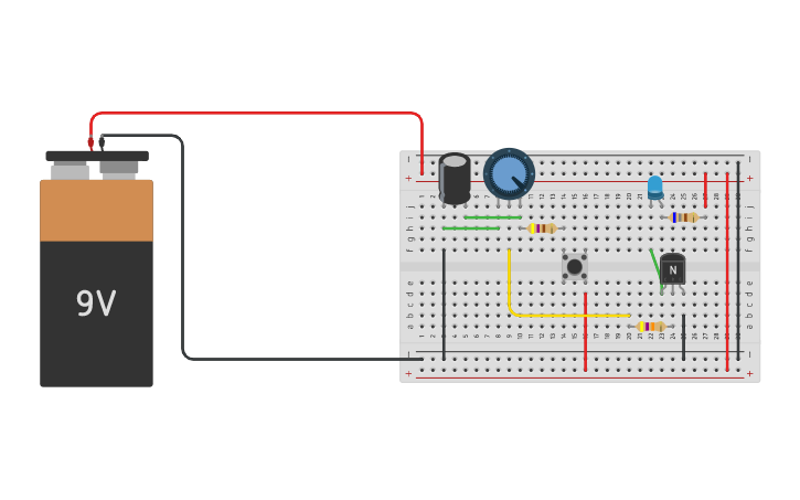 Circuit Design Rangkaian Timer Tinkercad