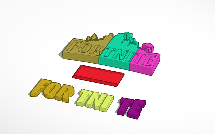 3D design Fortnite LED Logo - Tinkercad
