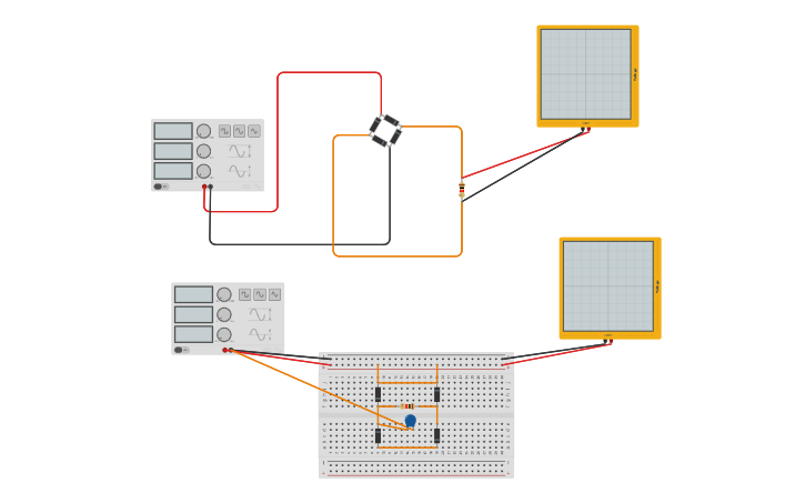 Circuit design raddrizzatore a doppia semionda - Tinkercad