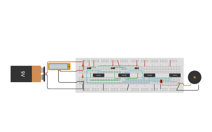 Circuit design Assignment1 unsimplified logic simulation | Tinkercad