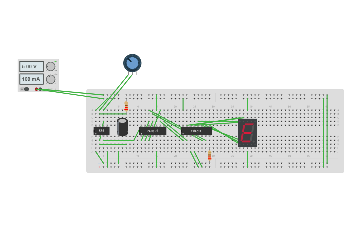 Circuit Design 555 Timer With 7 Segment Inverse Light Tinkercad