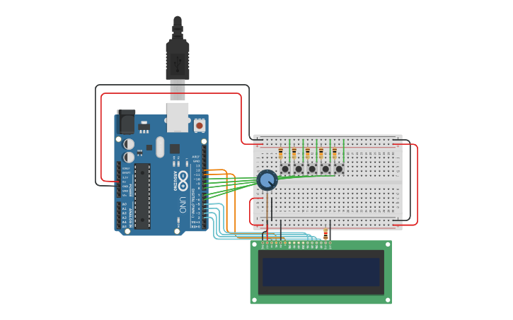 Circuit design Sensores de capacidad - Tinkercad