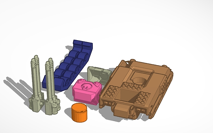 3D design lego antiair tank - Tinkercad
