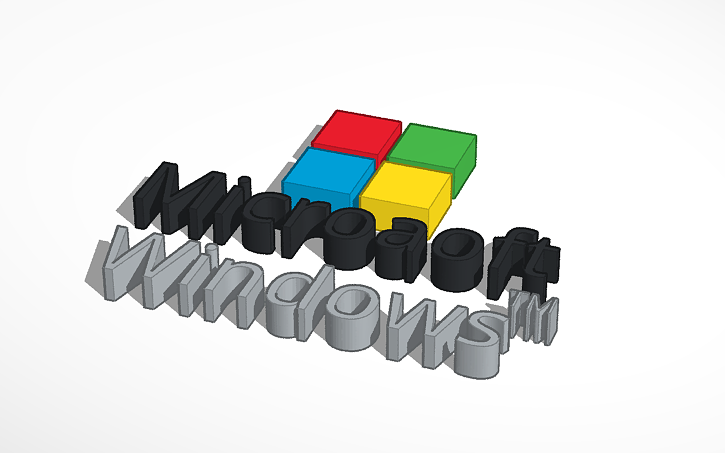 3D design Windows Logo - Tinkercad