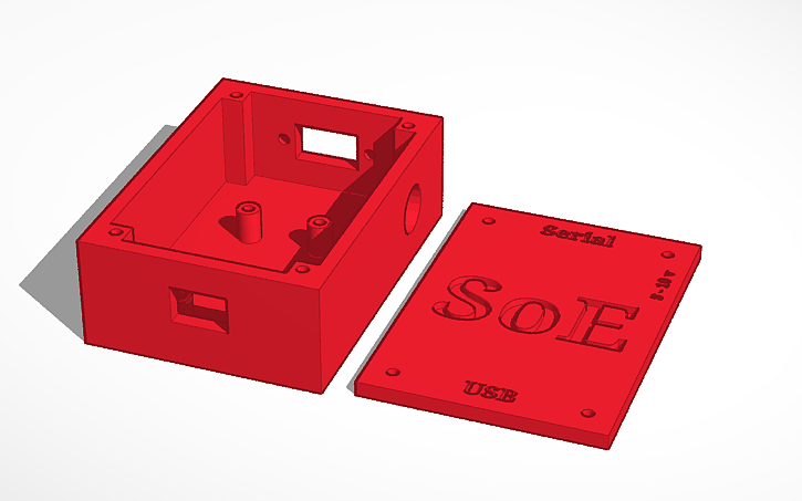 3D design SoE Box - Tinkercad