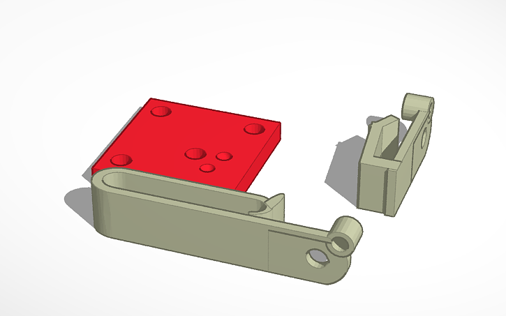 3D design holster clip - Tinkercad