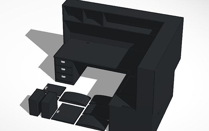3D design Miniature IT/Hobbyist Desk Design Made For 3-D Printed Model ...