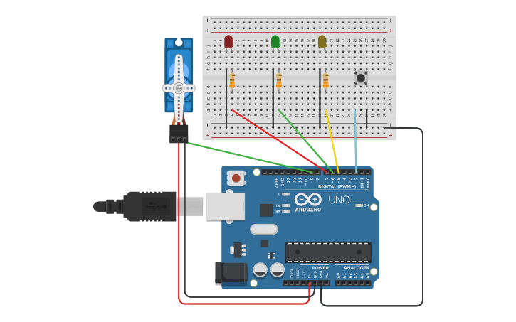 Circuit design String Communication - Tinkercad