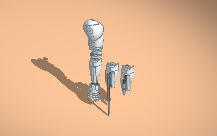 3D design Pheonix MK3 Cybernetic arms - Tinkercad