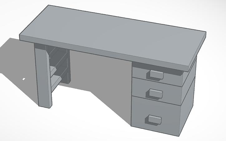 3D design Desk 1.0 - Tinkercad