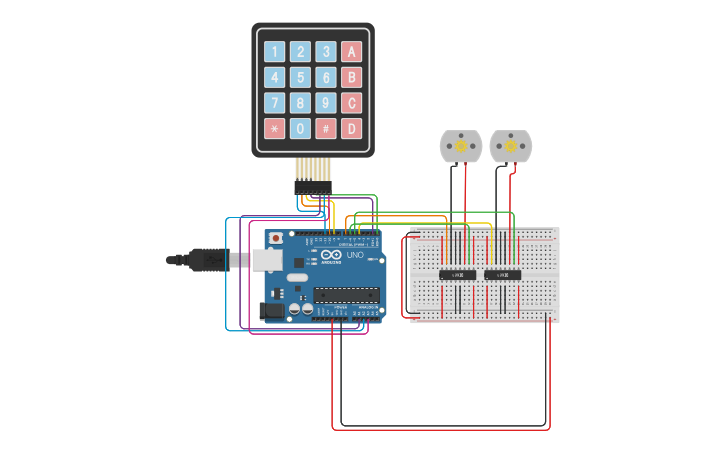 Circuit design Ejercicio 1 examen - Tinkercad