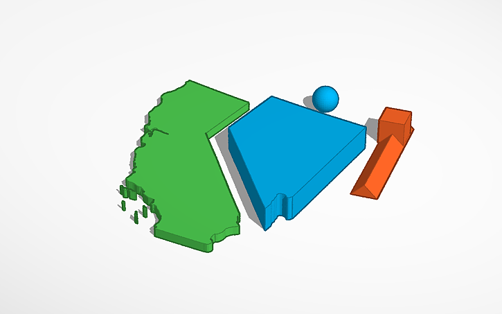 3D design US States Assignment - Tinkercad