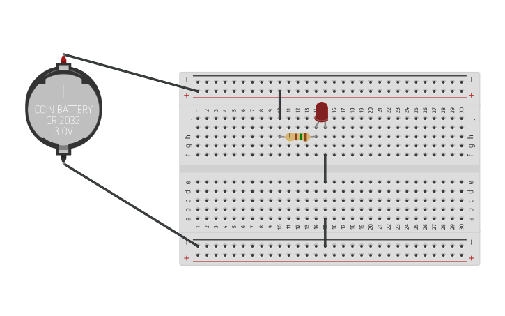 Circuit design led circuit - Tinkercad