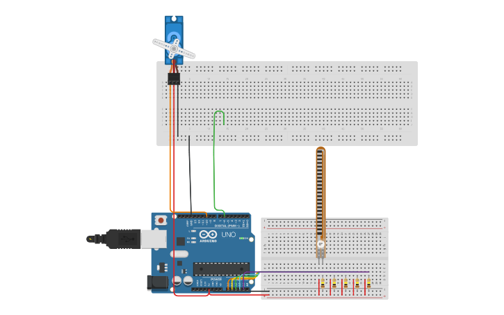 Circuit design FILQI KUSMA WIJAYAS 4 DOF SENSOR FLEX | Tinkercad