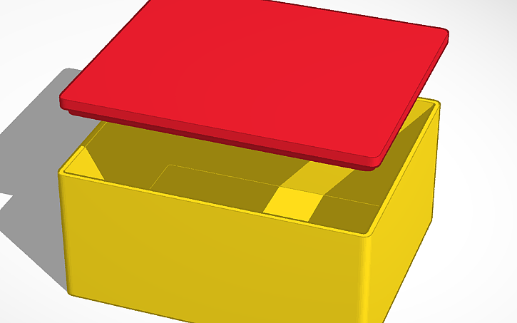 3D design Box with lid - Tinkercad