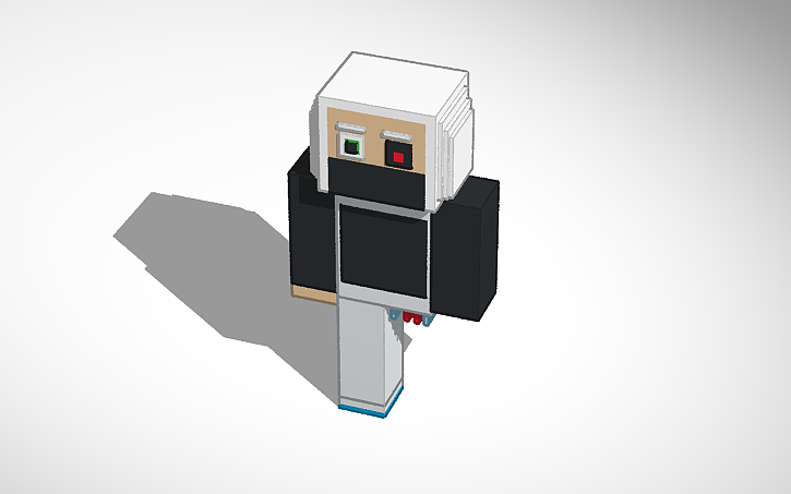3D design Minecraft Character(Robot) - Tinkercad