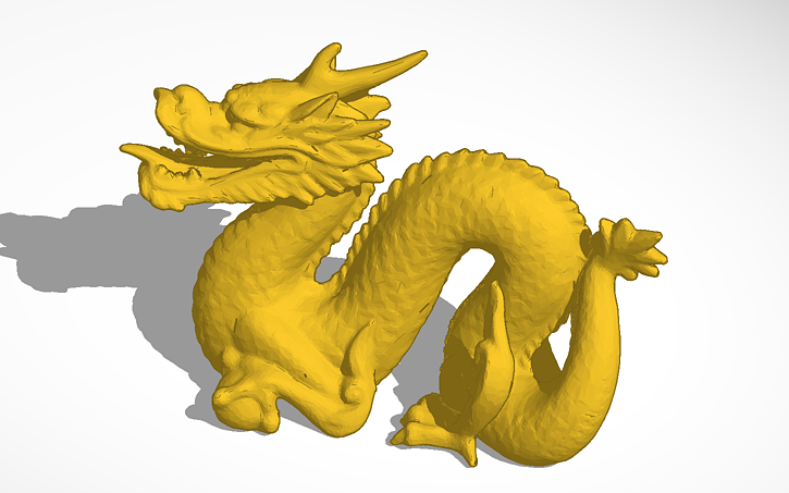 3D design Asian dragon - Tinkercad