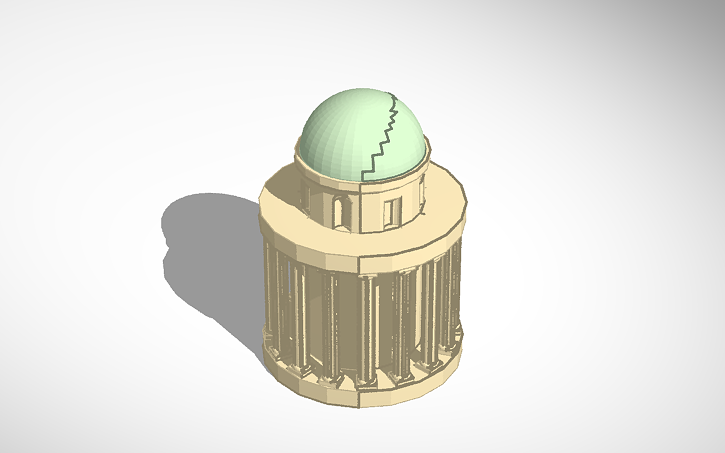 3d Design Rooman Doom With Colum Tinkercad