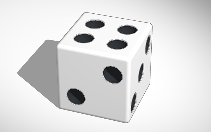 3D design dado - Tinkercad