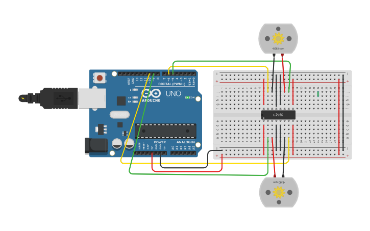Circuit Design Copy Of Arduino L293d Motor Driver Ic Tinkercad