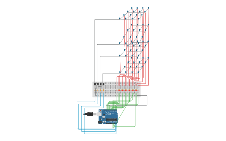 Circuit Design 4x4x4 Cube Tinkercad