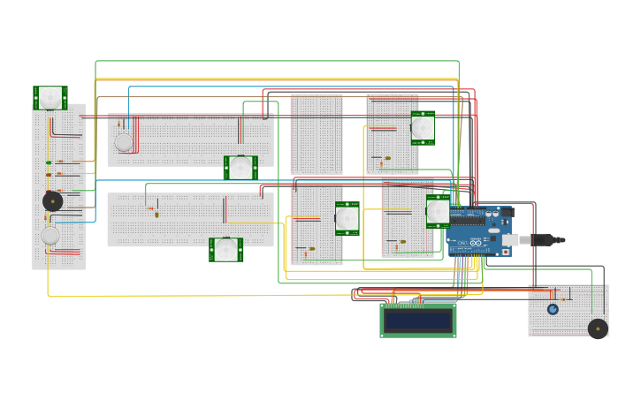 Circuit design Copy of Mini-projet SMART Home | Tinkercad Circuit design Copy of Mini-projet SMART Home | Tinkercad