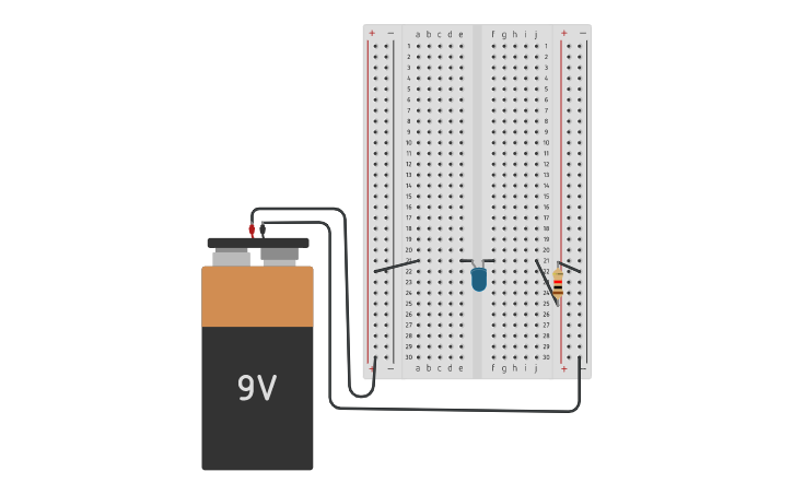 Circuit design Activity 6: Breadboard LED | Tinkercad