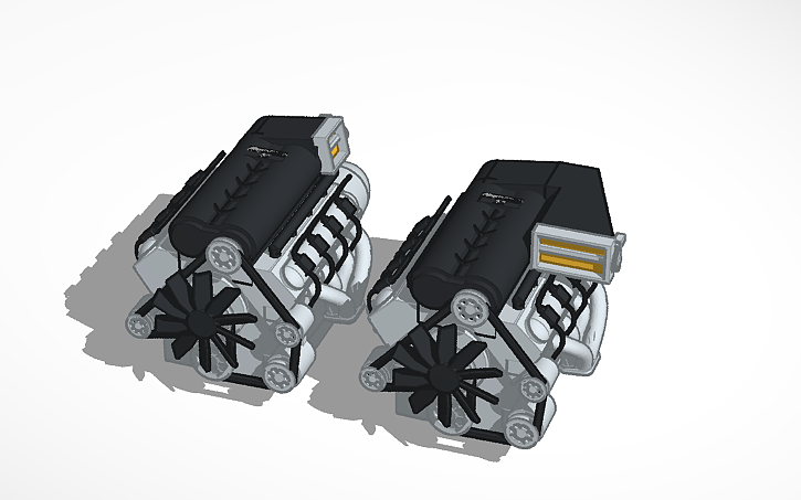 3D design "eliminator" supercharged ls based v8 engine - Tinkercad