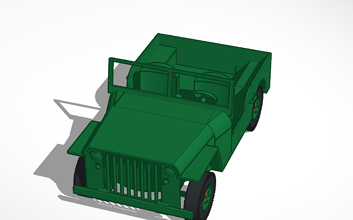 3D design Army Jeep - Tinkercad