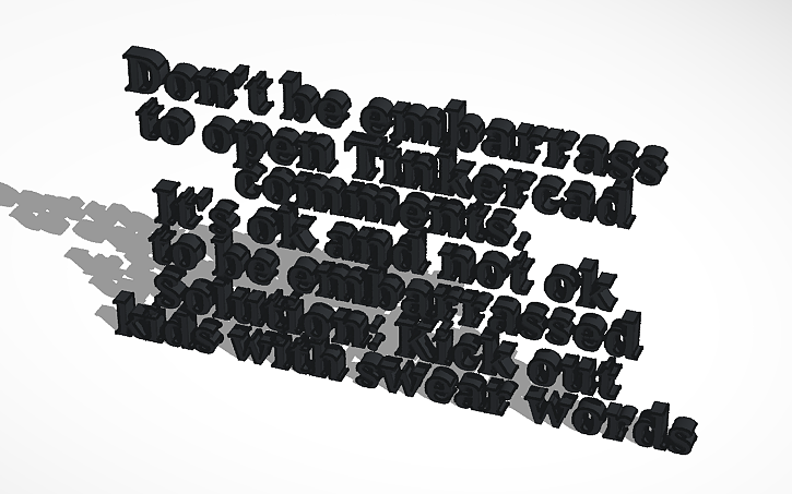 3d Design Bring Back Our Comments Tinkercad
