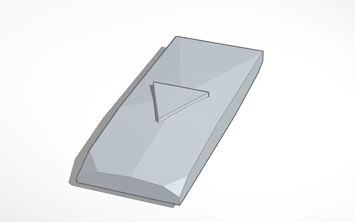 3D design Youtube Diamond Play Button - Tinkercad