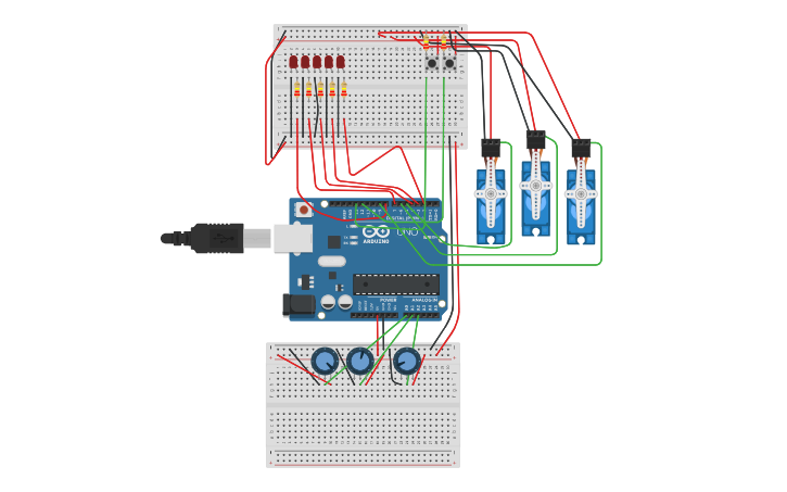 Circuit design DESK BOT CODE - Tinkercad