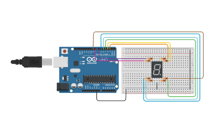 Circuit design CONTADOR ARDUINO. - Tinkercad