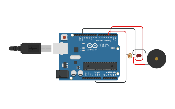 Circuit Design Photoresistor Tinkercad