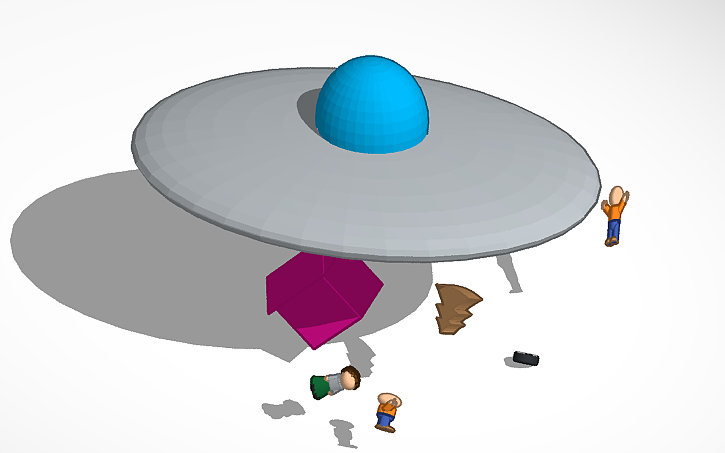 3D design UFO ATTACK!!!!!!!!!!!!!!!!!!! | Tinkercad