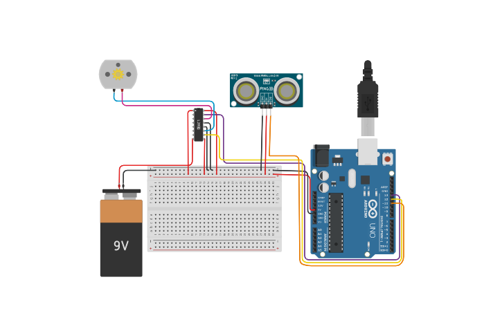 Circuit design Hand Sanitizer | Tinkercad