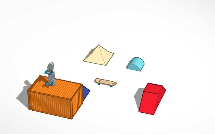 3D design skateboard - Tinkercad