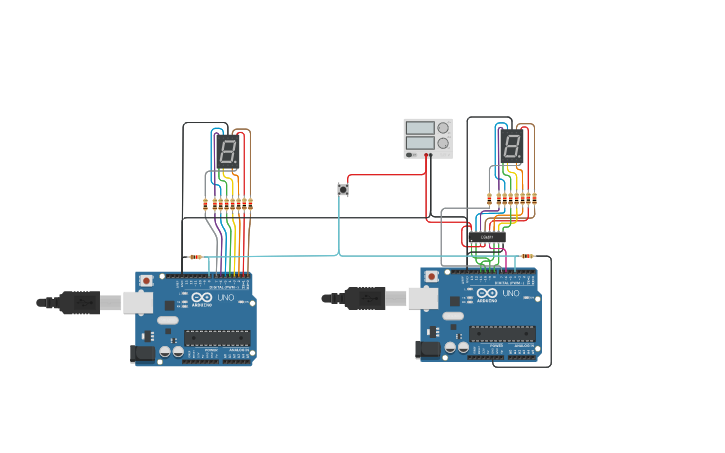 Circuit Design Portos Do Arduino Cd4511 Displays De 7 Segmentos Tinkercad
