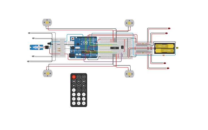 Circuit design PAP Drone - Tinkercad