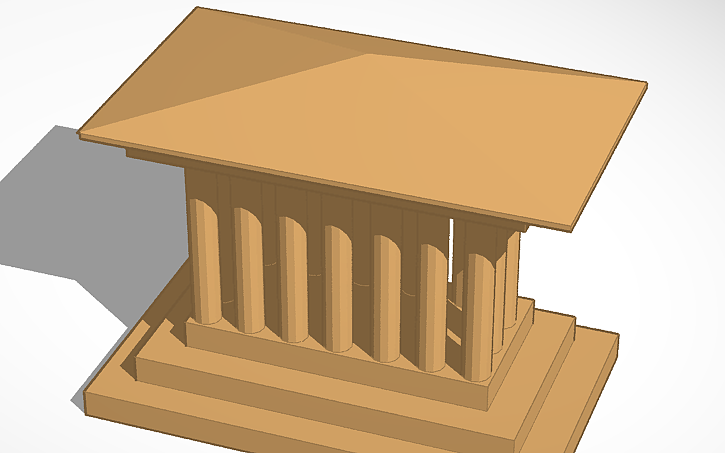 3d Design Parthenon Greece Tinkercad
