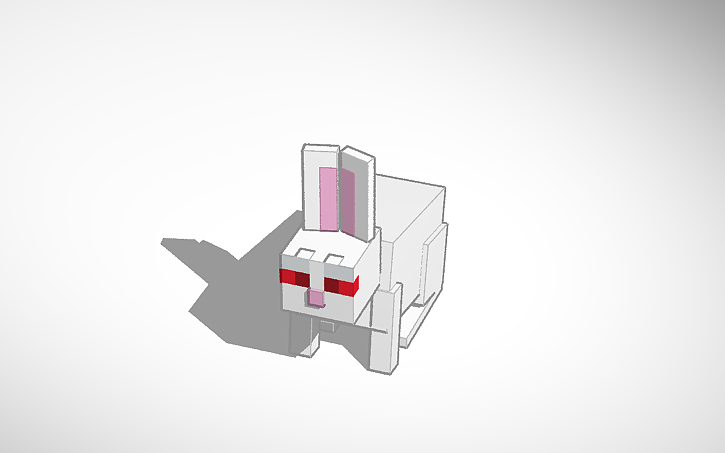 3D design Minecraft Killer Bunny-Made by me - Tinkercad