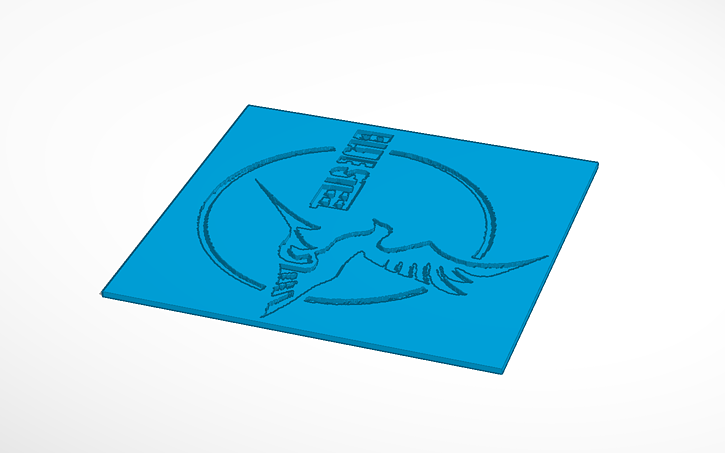 3D design Blue Steel Logo-Engraved - Tinkercad