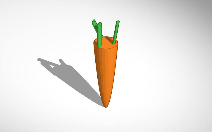 3D design carrot - Tinkercad