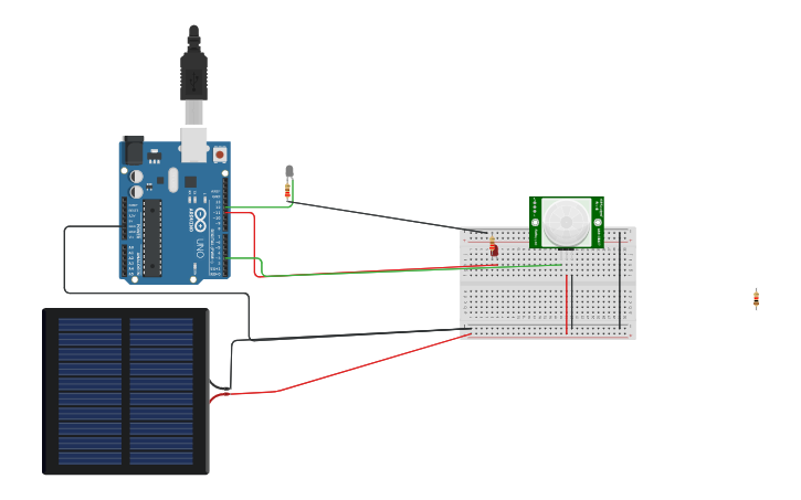 Circuit Design датчик движения Tinkercad