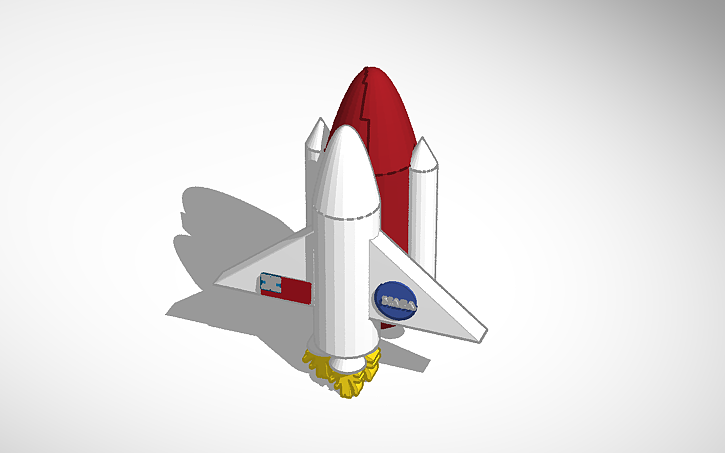 3D design Rocket ship - Tinkercad
